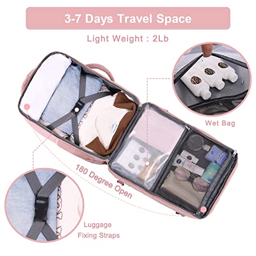 Hanples Large Travel Laptop Backpack for Women, Carry On Backpack, Hiking Backpack, Waterproof Durable Business Backpack with USB Charging Port, College Computer Bag, Fits 16 Inch Laptop