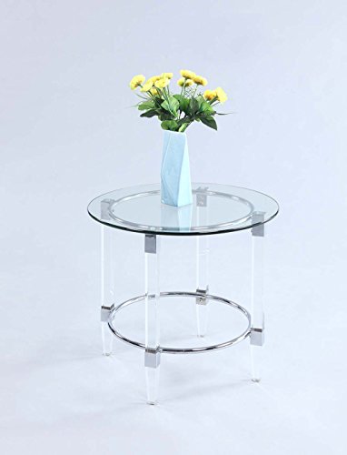 Milan Round 3/8" Bevel Edge Glass Top, 30 Inch, Clear