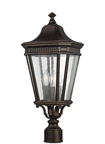 Feiss OL5427GBZ Cotswold Lane Outdoor Post Lighting, Bronze, 3-Light (10"W x 22"H) 180watts