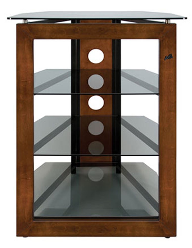 Bell'O AT306 Bello No Tools Audio/Video Tower Wood-Glass, Black, 35.88 x 20.00 x 27.00
