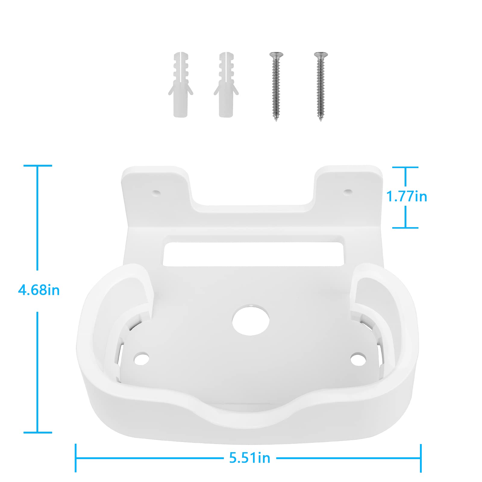 HOLACA Wall Mount Holder for ASUS ZenWiFi Whole-Home Dual-Band Mesh WiFi 6 System XD6 (AX5400), Simple and Sturdy Wall Mount Holder Stand Bracket (White 2pack)