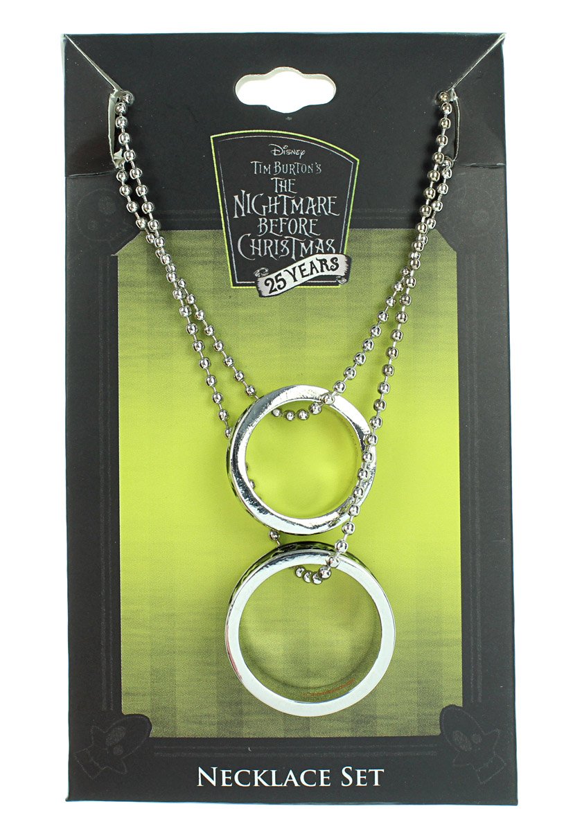 Bioworld Disney The Nightmare Before Christmas Jack Sally Necklace Ring Set Meant to Be