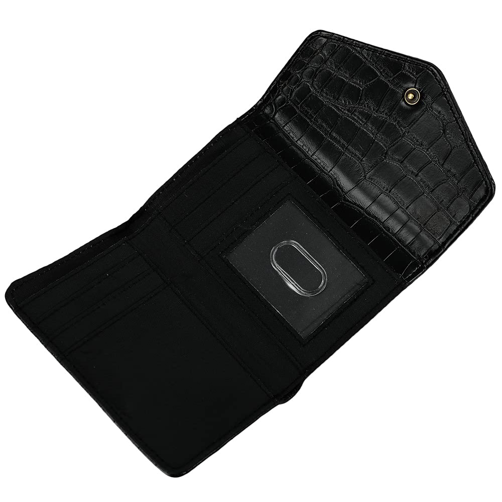 Marvel Comic Book Loki Black Envelope BiFold Reptile Textured Wallet
