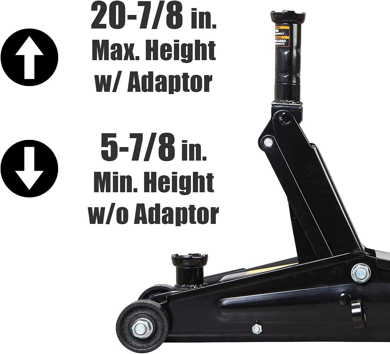 Torin T83006W Blackjack Hydraulic Trolley Service/Floor Jack (Fits: SUVs and Extended Height Trucks): 3 Ton (6,000 lb) Capacity, Black