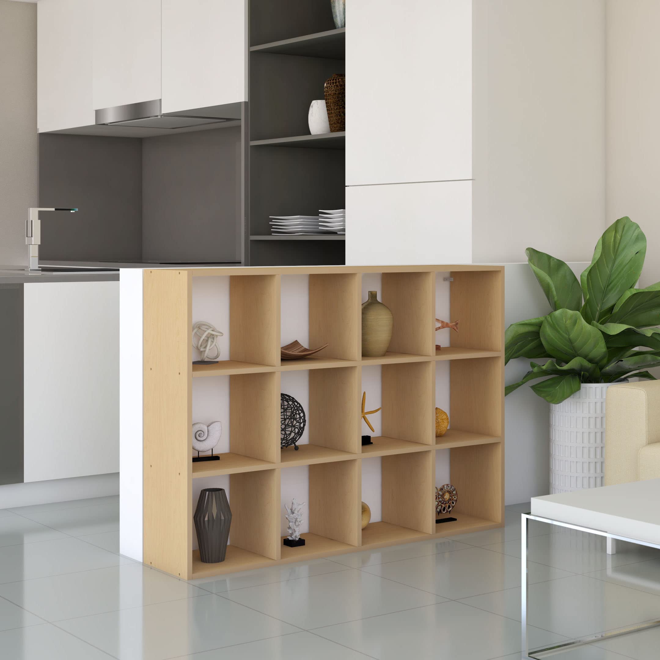 Letmobel Cube Organizer | Book Shelf Organizer with Cube Storage Shelf | DIY Cubical Storage Organizer | Shelf Organizer for Bedroom Living Room Office | Cube Shelf for Home Offices (12 Cube, Black)