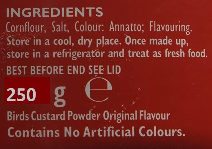 Bird's Traditional Custard Powder 250g