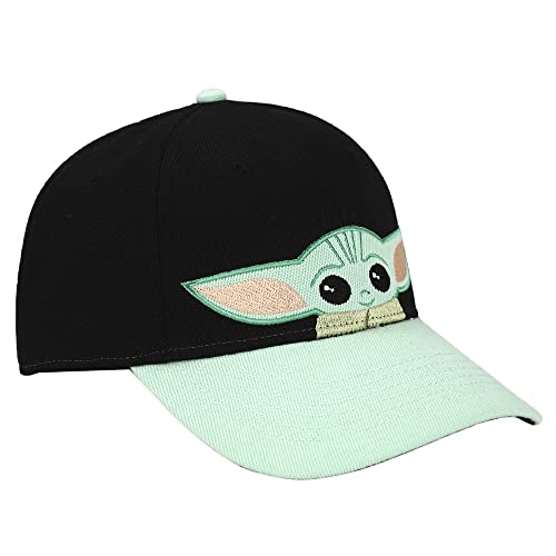 Bioworld Starwars The Mandalorian Chibi Grogu Black Trucker Hat