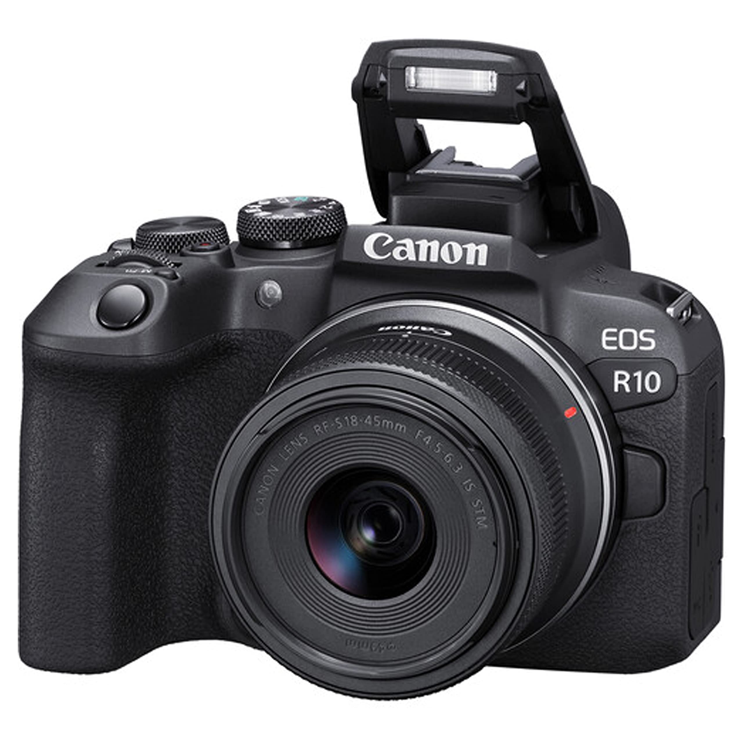 Canon EOS R10 Mirrorless Digital Camera with RF-S 18-45mm f/4.5-6.3 is STM Lens + 75-300mm F/4-5.6 III Lens + 50mm f/1.8 STM Lens + 128GB Memory + Case + Tripod + Filters (43pc Bundle)