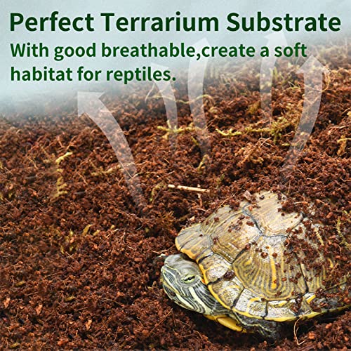 Hamiledyi Compressed Coconut Fiber Substrate,2 Pcs Tortoise Bedding Bricks Natural Hermit Crab Soil Soft Reptiles Terrarium Supplies for Snake Bearded Dragon Gecko Tarantulas Ball Python