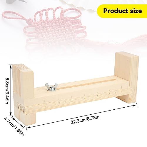 Cyrank Wood Bracelet Jig, Adjustable U Shape Jig Bracelet Maker Bracelet Braiding Tool with 2 Clips Paracord Bracelet Making Jig DIY Hand Knitting Braiding Tool
