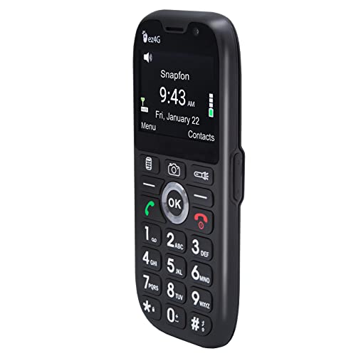 Snapfon ez4G Unlocked | Big-Button Cellphone for Seniors, Nationwide 4G Volte, SOS Button, Hearing Aid Compatible, Mobile Monitoring Service Ready