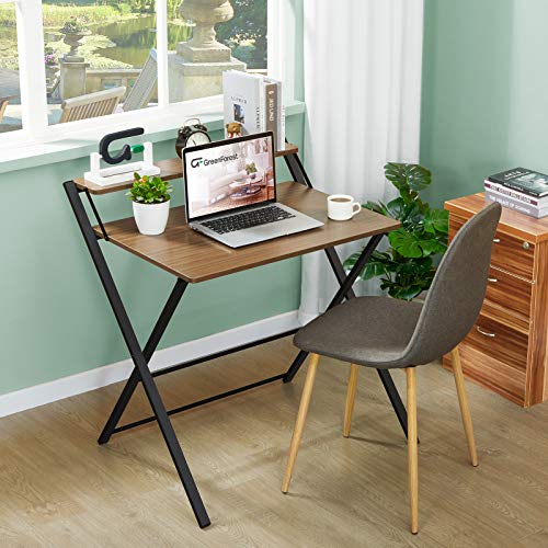 GreenForest Bundles of Folding Desk and L Shaped Desk