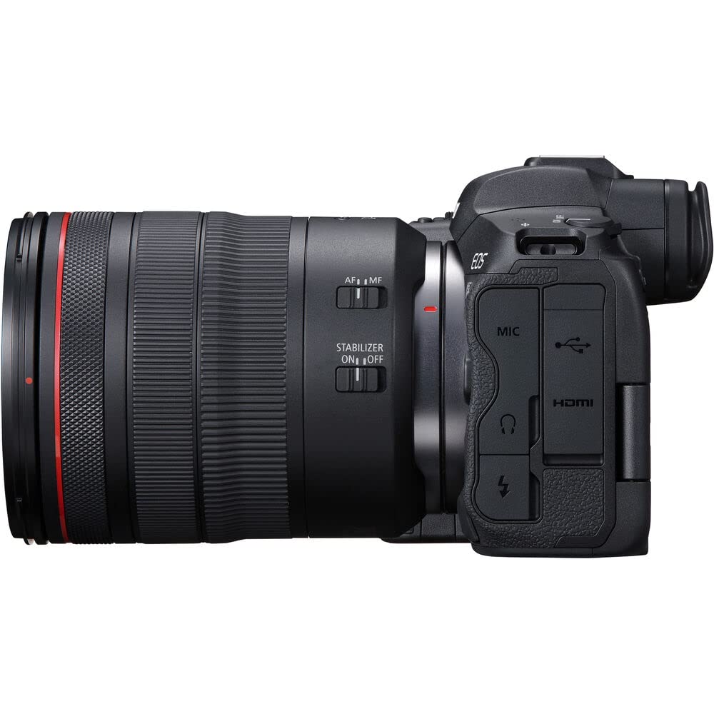 Canon EOS R5 Mirrorless Digital Camera (Body Only) (4147C002) + Canon RF 24-70mm Lens + 2 x 64GB Memory Card + Case + Corel Software + 3x LPE6 Battery + External Charger + Card Reader + More (Renewed)