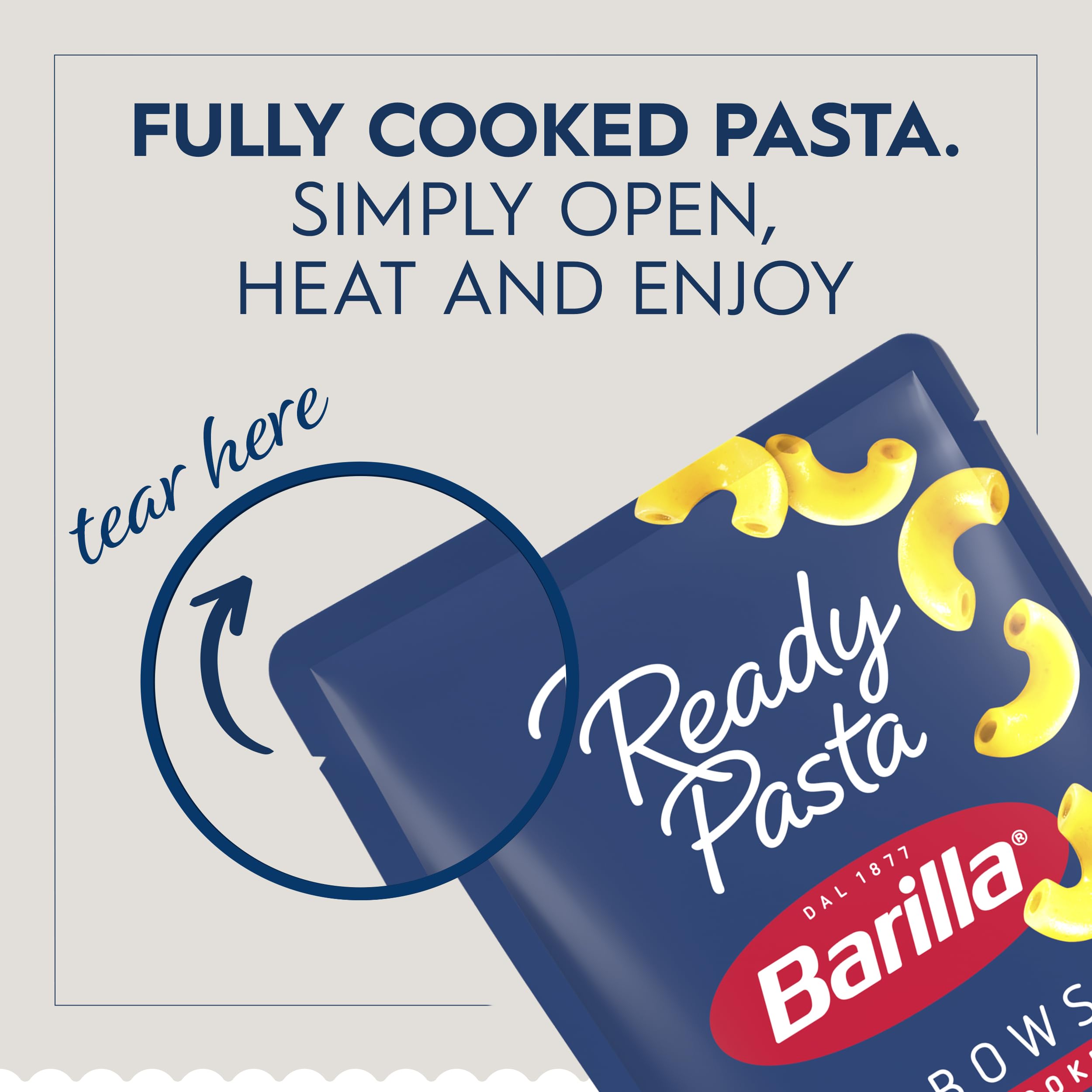 Barilla Ready Pasta, Elbows, 7 oz. Pouch (pack of 7)