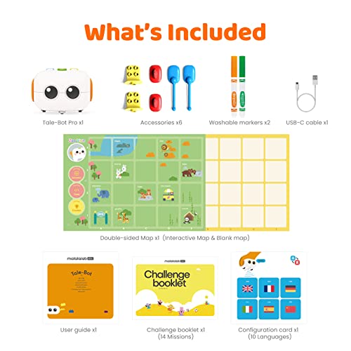 Matatalab TaleBot Pro Coding Robot kit for Kids Ages 3-5, Educational Learning Toys, STEM Interactive Robotics, Screen-Free Toys for Toddlers to Learn Early Programming to Homeschool & Classroom Pre-K