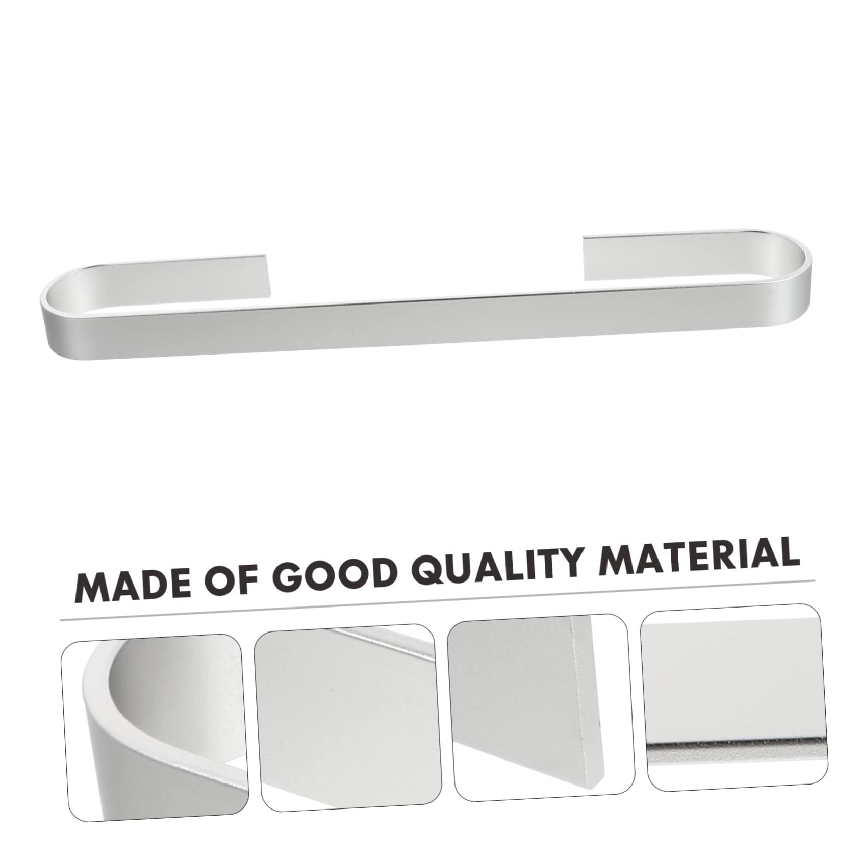 DRESSOOS 1 Set Nail Towel Rack Black Towel Holder Wall Mounted Towel Holder Kitchen Cabinet Holder Simple and Elegant Towel Holder Sticky Hanger Bathroom Shelf Household Space Aluminum