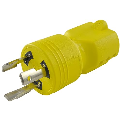 Conntek 30123 L5-20P to 5-15/20R Plug Adapter, Yellow