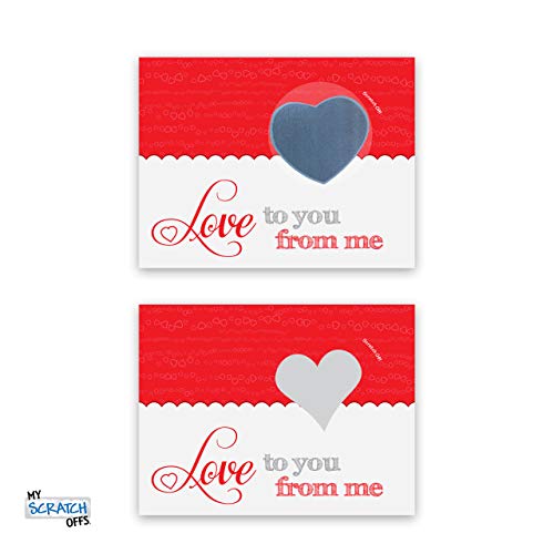 My Scratch Offs 25 DIY Make Your Own Scratch Off cards Lunchbox Love Notes Coupons Naughty or Nice Love From Me to You for Husband, Wife, Kids, Partner