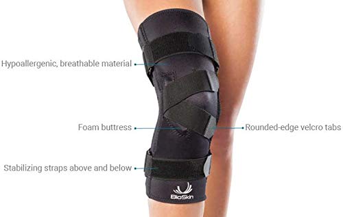 BioSkin Lateral J Knee Brace for Patella Support & Patella Tracking, Patellofemoral Pain and Dislocation (M) Right