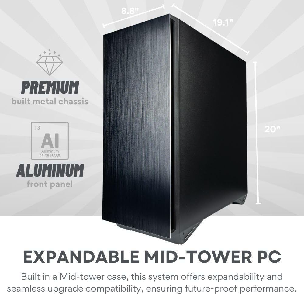Computer Upgrade King Empowered PC Gaming Desktop with Intel Core i7-14700KF, NVIDIA RTX 4070 Ti, 32GB DDR5 RAM, 1TB NVMe SSD, 3TB HDD, WiFi 6, Windows 11 Home, 3-Year Warranty