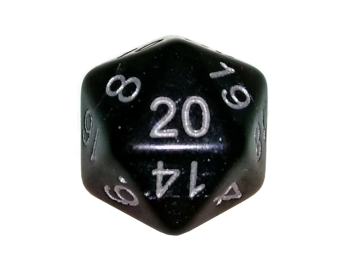 Marbled Black with a Ruby Red Translucent Vein Set of 10 Dice for Role-Playing Games (Includes a d20 Initiative Advantage Die and Two Special d6 Max Damage Dice) RPG