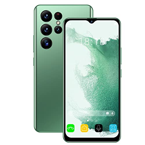 Hilitand S22 Ultra Unlocked Smartphone for Android 12, 4G Unlocked Cell Phone, 6.6" FHD Display Face ID, Dual SIM,10 Core,48MP 72MP,6800mAh,128GB Expandable WiFi,BT,FM,GPS Supported (Green-US)