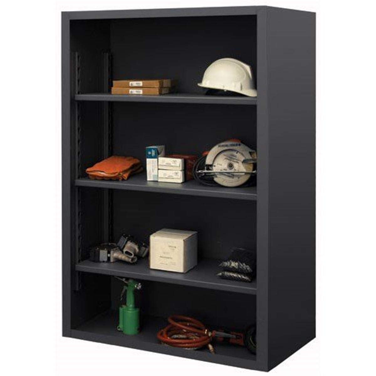 Durham 5006-3S-95 Heavy Duty 12 Gauge Enclosed Shelving, 3 Shelves, 50, 48" Wide, 18" x 48" x 60", Gray