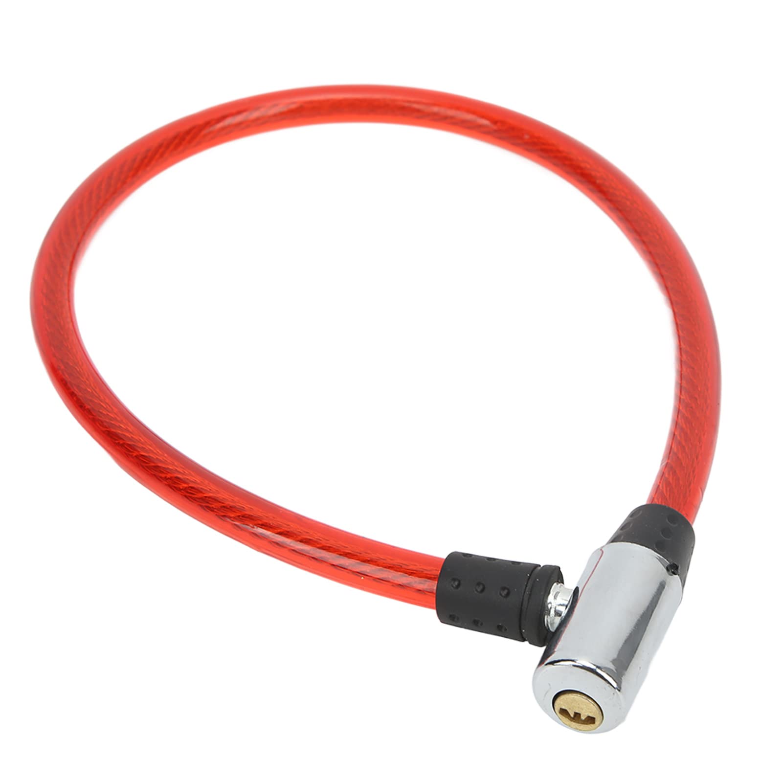 Beaswhca Mountain Bike Lock Cable Rugged Steel Wire Mountain Bike Motorcycle Door Lock Cable(red)