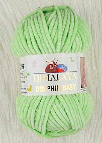Himalaya Dolphin Baby 4 Skein Knitting Yarn 4x100 Gram (14,11 oz) Baby Blanket amigurumi Yarn Super Bulky 524 yds Velvet Yarn, Himalaya Yarn, Baby Yarn, Crochet Yarn Velvet Yarn (80350)