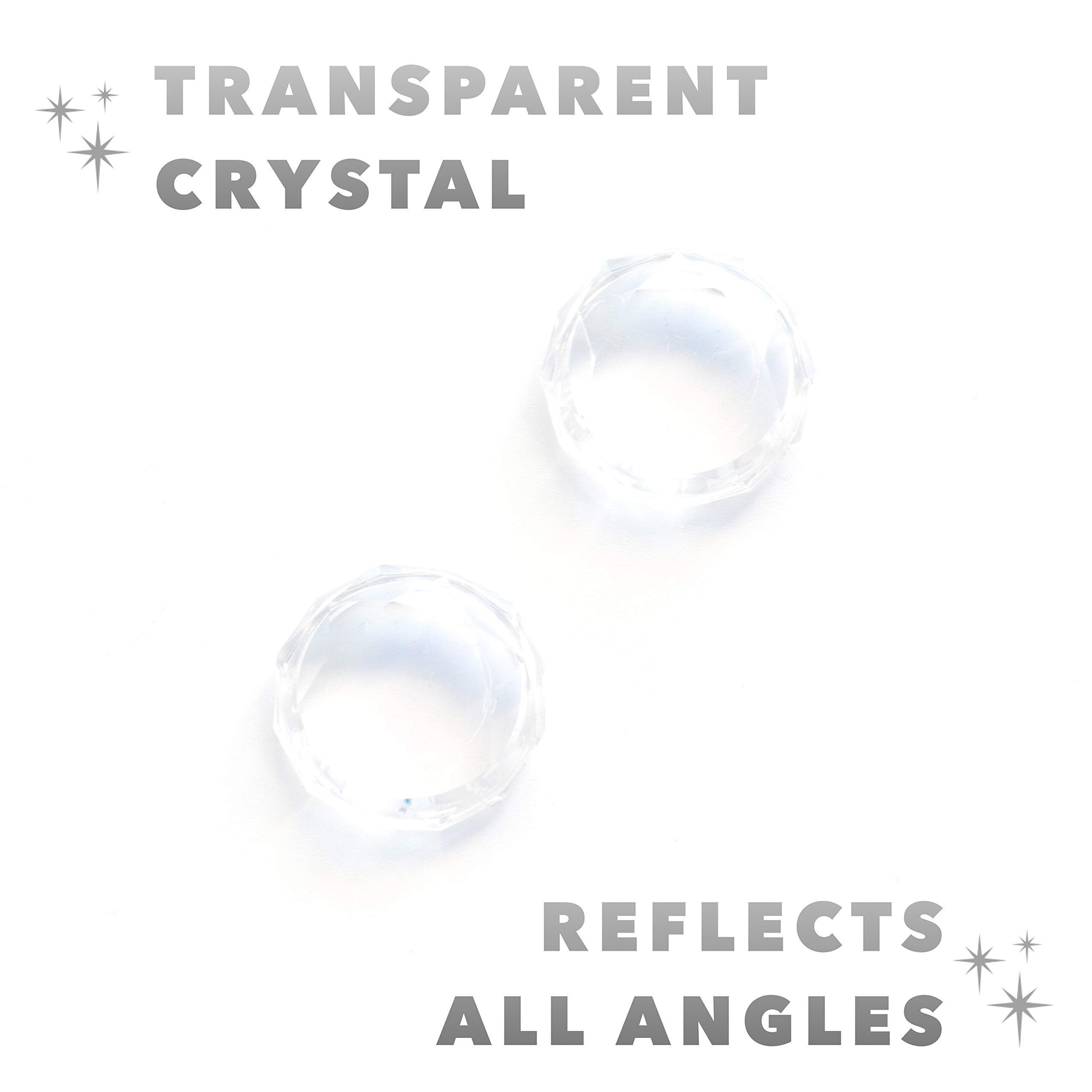 BelugaDesign Clear Crystal Thumb Grips | Compatible with Nintendo Switch Standard Lite OLED | Glitter Transparent Button Cap Joystick Cover for Joy-Con | Pack of 2 (Clear Crystal)