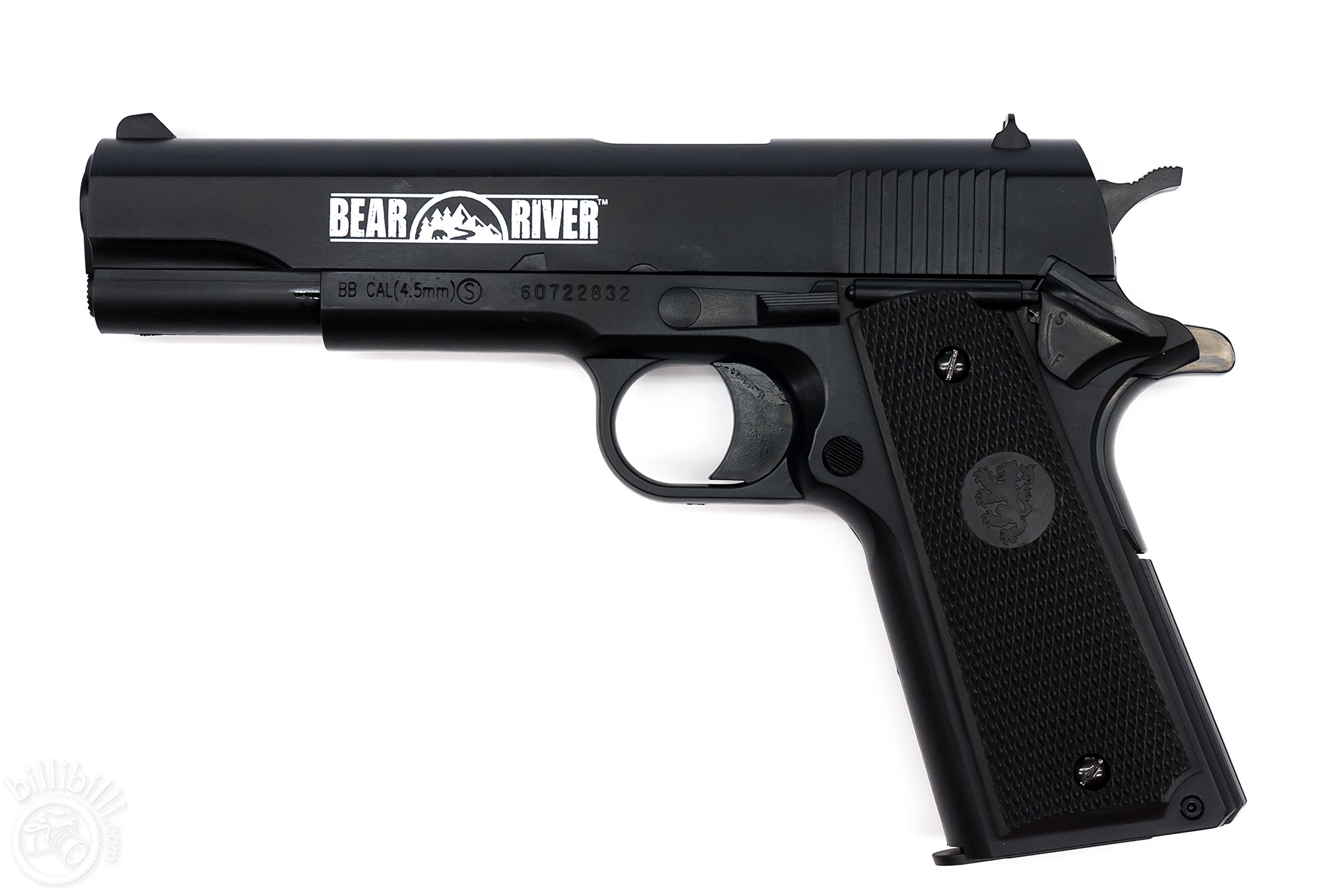 Barra 1911 BB Gun Kit, Spring Powered Air Rifle, BB Pistol, BB Guns for Kids & Adults, Includes Gel Target and Ammo (250 BBS), 200 FPS, 177 Cal BB Pellets, Large Magazine, No CO2 Needed