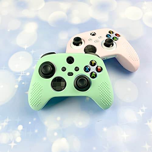 BelugaDesign Pastel Skin Cover for Controller | Soft Sleeve Shell Case with Textured Grip | Compatible with Xbox Series X/S and Xbox One (Pink + Green)