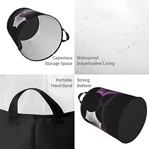 Dirty Clothes Baskets,Laundry Baskets, Purple And White Dragons Patterns,Waterproof Oxford Fabric,Strong And Durable,Can Also Be Used To Store Toys And Other Items.