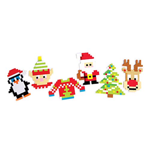Fat Brain Toys Holly Jolly Jixelz Christmas Tree - Holiday Picture-Building Craft Kit, 6+