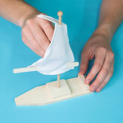 Fat Brain Toys Surprise Ride - Build a Wooden Sailboat Activity Kit - Ages 5+