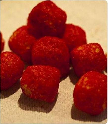 FLAMIN HOT ASTEROID POPPERS 4 BAGS (Flavored Corn Puffs) 1 Ounce Bags