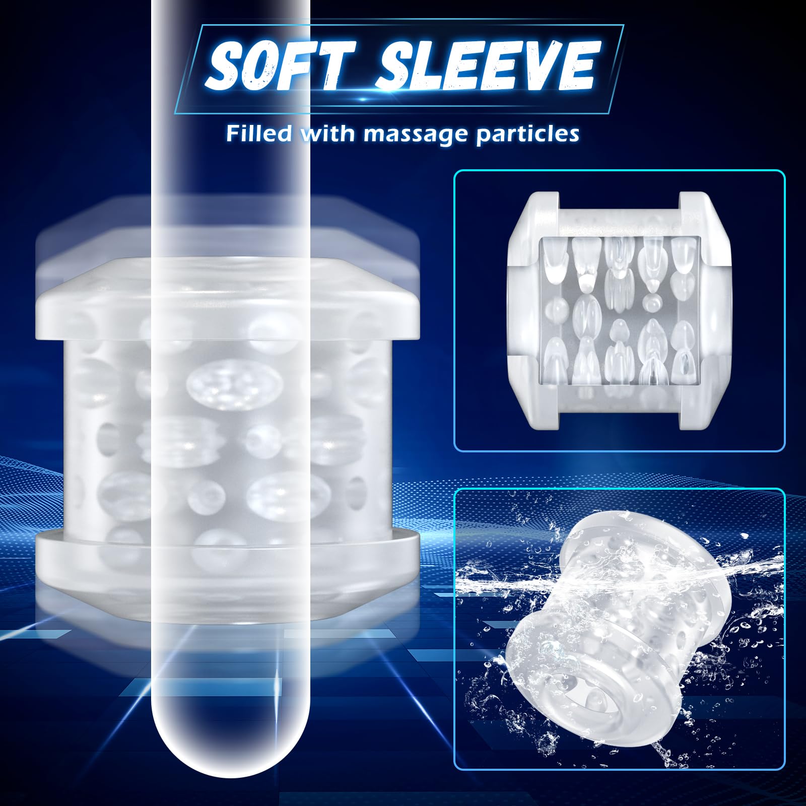 Automatic Male Masturbator, Foreglad Stroking Male Masturbators Cup with 7 Powerful Thrusting & Vibrating Modes, Blowjob Machine Pocket Pussy for Men, Dual Open-Ended Penis Massager Sex Toys for Men