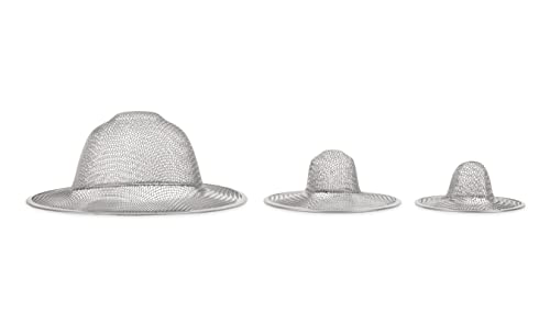Camco Sink and Shower Drain Strainers | Designed to Keep Food and Hair Out of Plumbing | 3-Pack (42273)