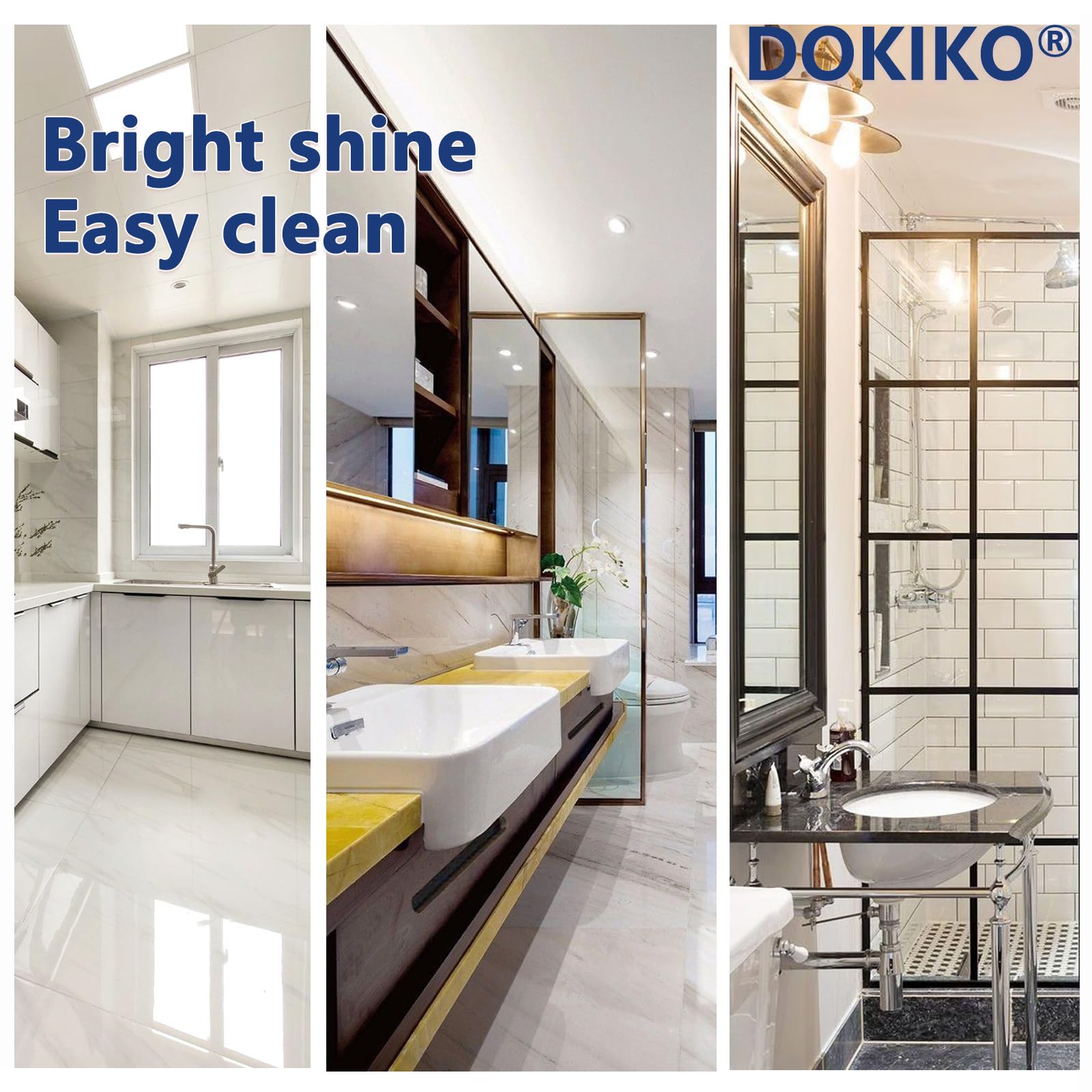 DOKIKO 100 PCS Glass Cleaner Tablets for Home,Dissolve Concentrated Tablets, Glass Cleaner, 100 Concentrated Dissolvable Refill Tablet,1 Pack Makes 100 * 16 fl oz Cleaner Spray