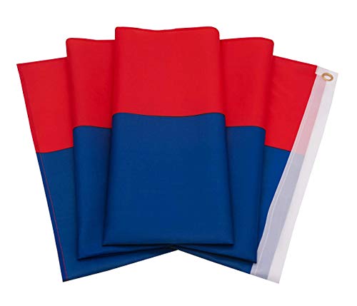 DANF Colombia Flag 3x5 Ft Thick Polyester, Fade Resistant, Brass Grommets, Canvas Header, Double Sided Colombian National Flags 3 X 5 Feet