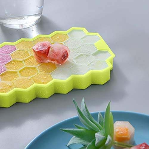 Containers Ice-Cube Tray Maker Ice-Cube Faveolate Shape Storage Ice Kitchen,Dining & Bar Baby Food Freezer Tray with Silicone