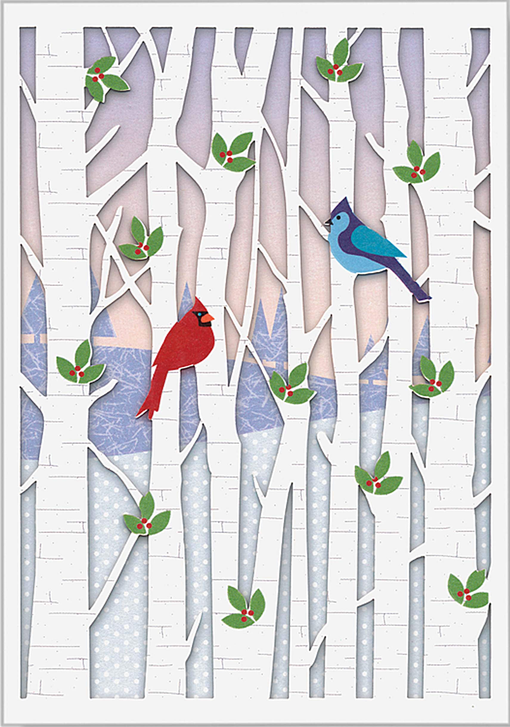 Birds in Birches Holiday Cards