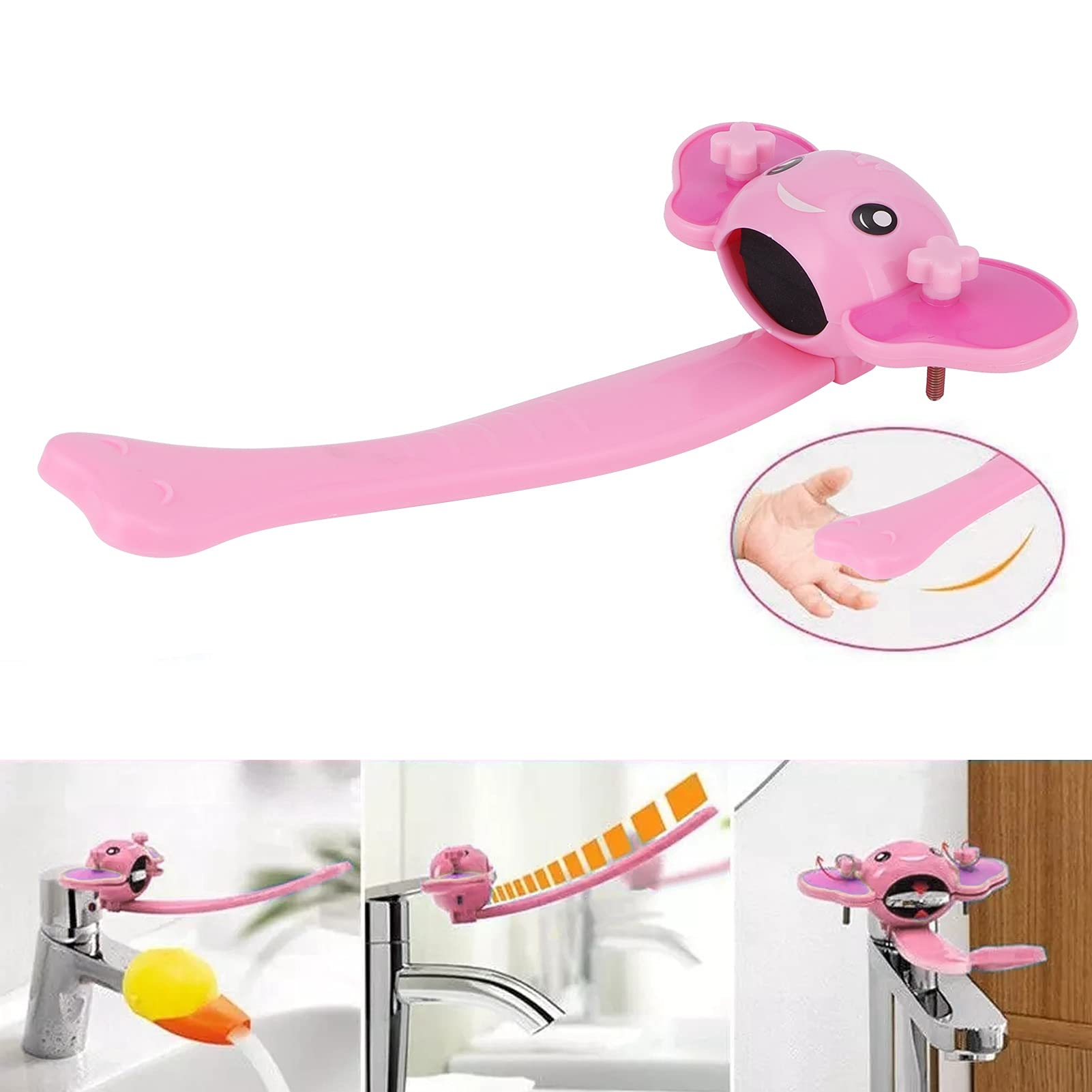 Faucet Extender Sink Handle Extender Pp Faucet Extension Attachment Faucet Extender for Kids Cute Cartoon Shape Bathroom Fixtures for Toddlers Kids Babies()