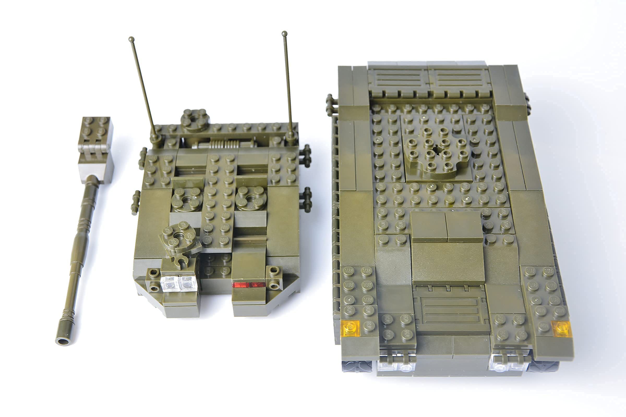 QLT Military Tank Building Blocks Set,Merkava WW2 Military Tank Armed Tank with 5 Soldier Figures,Toys Gift for Boys 8-12(343 Pcs)