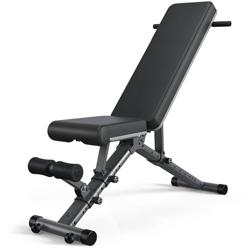 BARWING Adjustable Weight Bench 111, 800 LB Heavy Duty Incline Decline Bench for Home Gym, Easy Assembly Foldable Training Lifting Bench