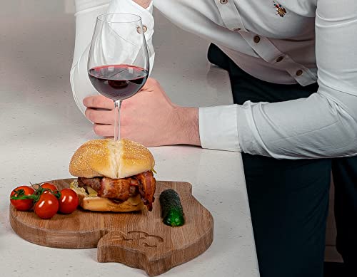COOKAREA inspo, Heart Cat Premium Oak Cutting Board for Kitchen, Reversible, Serving board for Charcuterie, Vegetables and Meat, 10" x 10" x 1" (Oak, Natural)