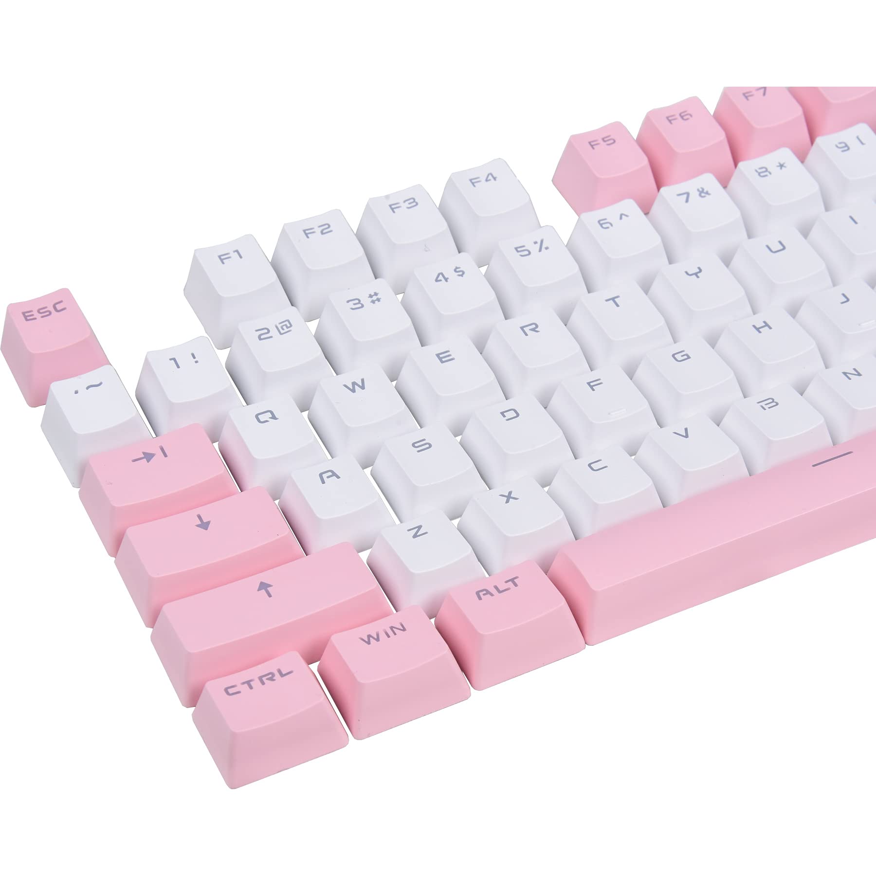 Mechanical Keycaps, Geyes Doubleshot PBT Backlit Keycaps with Cherry MX Switches and Clones OEM Profile 104 Keys PBT Keycaps for 104/87/61 Mechanical Keyboard PC Gaming Keyboard,White Blue Keycaps