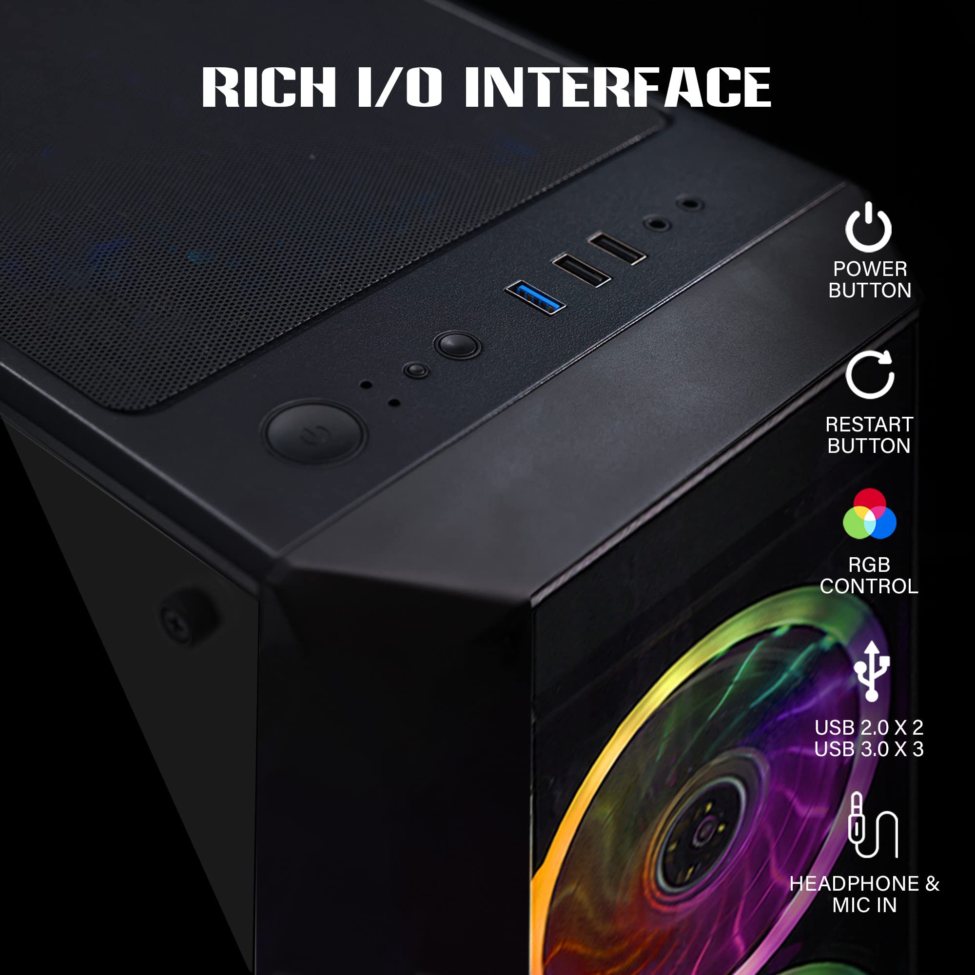 AQVIN Gaming Computer PC Desktop Intel i7 3.40 GHz, GeForce RTX 3060 12GB GDDR6, 32GB RAM DDR4 1TB SSD Storage, RGB Keyboard and Mouse, WiFi Ready Windows 10 Pro -(Renewed)