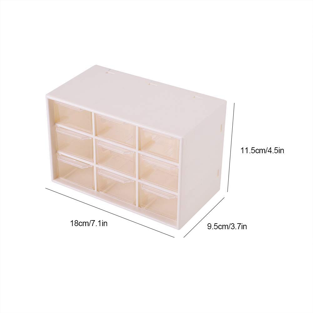Fdit 9 Ders Multi Desktop Storage Box Cosmetics and Jewelry Storage Organizer Case Hardware and Craft Cabinet(1#)