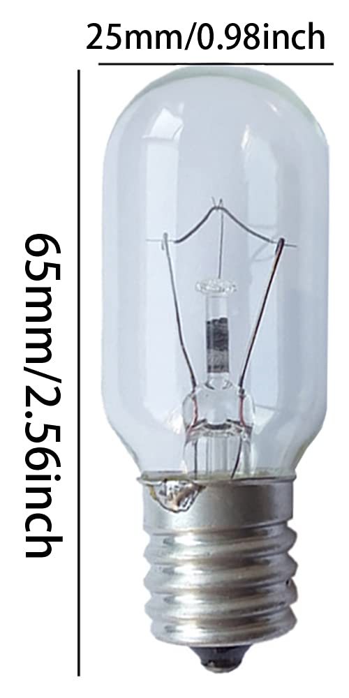 BesYouSel E17 Bulb 40W Refrigerator Light Bulb(120W Equivalent Halogen Bulb) Oven Light Bulb Clear Microwave Light Bulb Night Light Bulb, 3000K Warm White, AC110-120V, Pack of 6